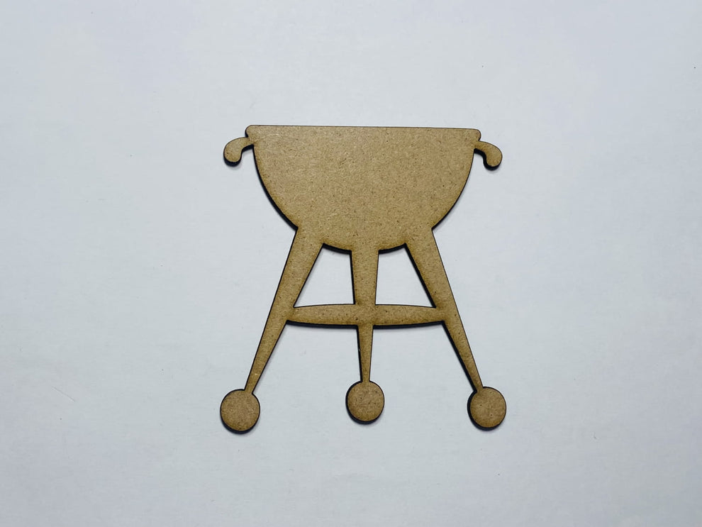 Laser Cut BBQ Barbecue Grill Unfinished Cutout 76mm high – Buzz Wood ...