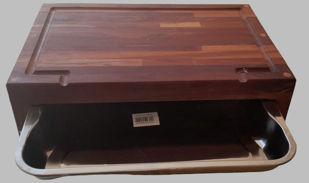 Braai board with meat tray XL 530X335 – Buzz Wood Creations(Pty)ltd