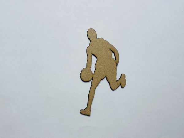 Laser Cut Unfinished Wood Basketball Player cutout 76mm high – Buzz ...